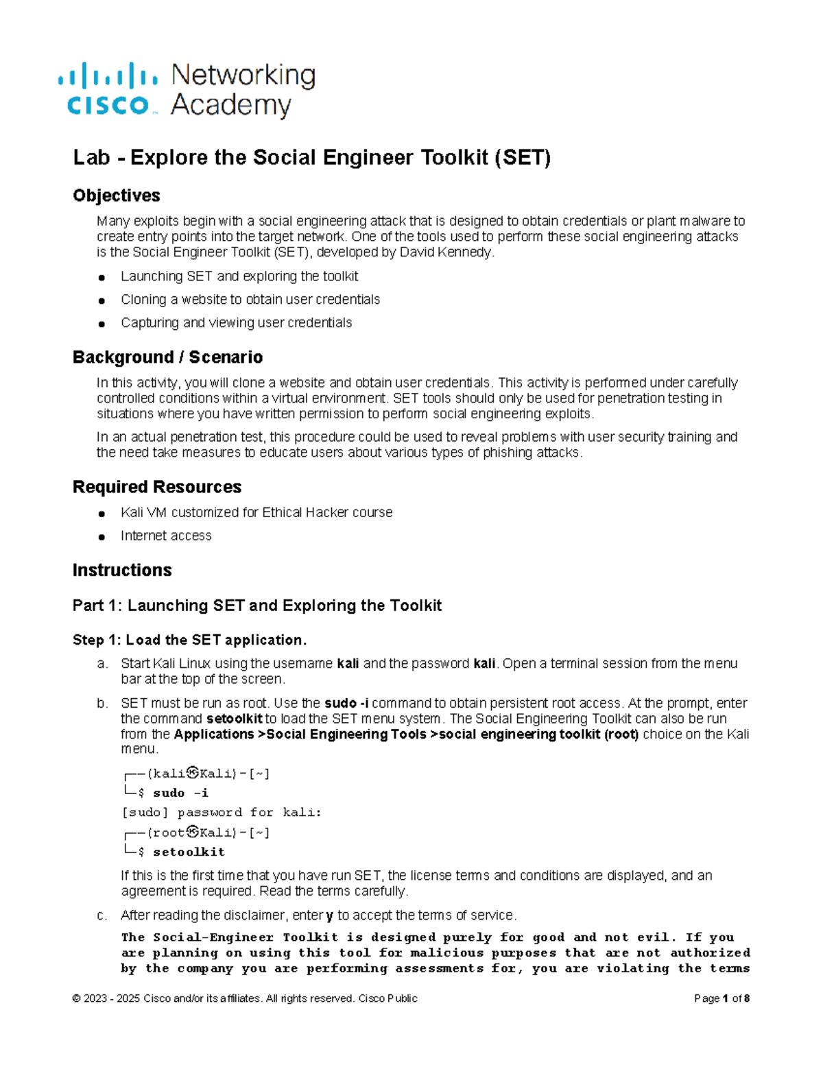 4.4.7 Lab - Exploring the Social Engineering Toolkit (SET) - ILM - Studocu