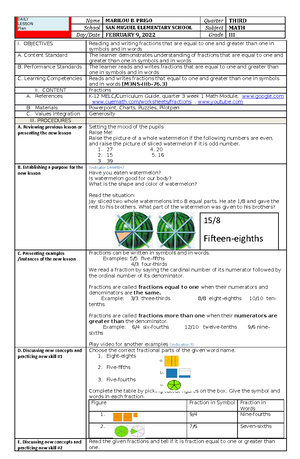 Lesson PLAN Writing Bibliography - DETAILED LESSON PLAN FOR GRADE 8 I ...