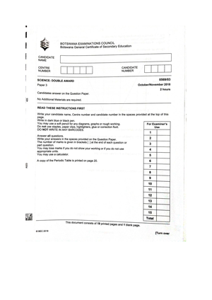 1430 BSSE General Science Assessment Syllabus Overview for 2024-2029 ...