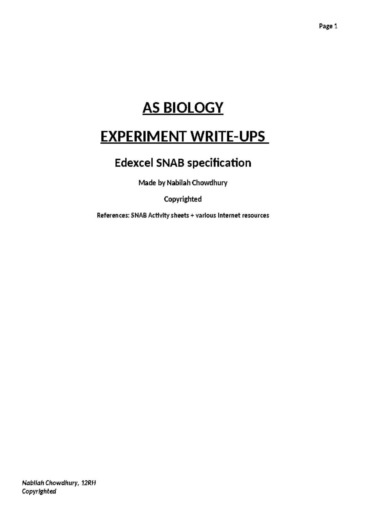 BIO 12RH Lab Write-Ups: Daphnia, Vitamin C, and Enzyme Activity - Studocu