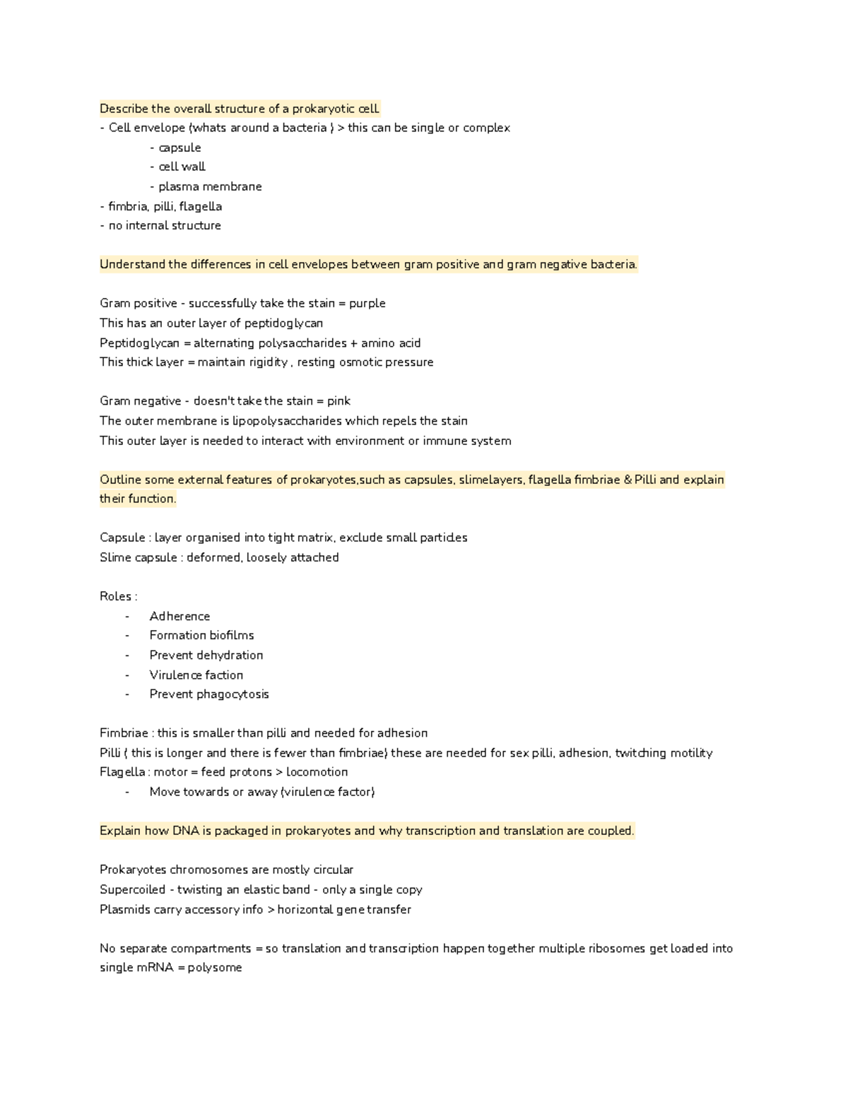 Cells to Organism - SSSSSSSS: Prokaryotic Cell Structure & Function ...