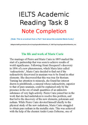 IELTS Academic Reading Task 5 Matching Sentence Endings - IELTS ...