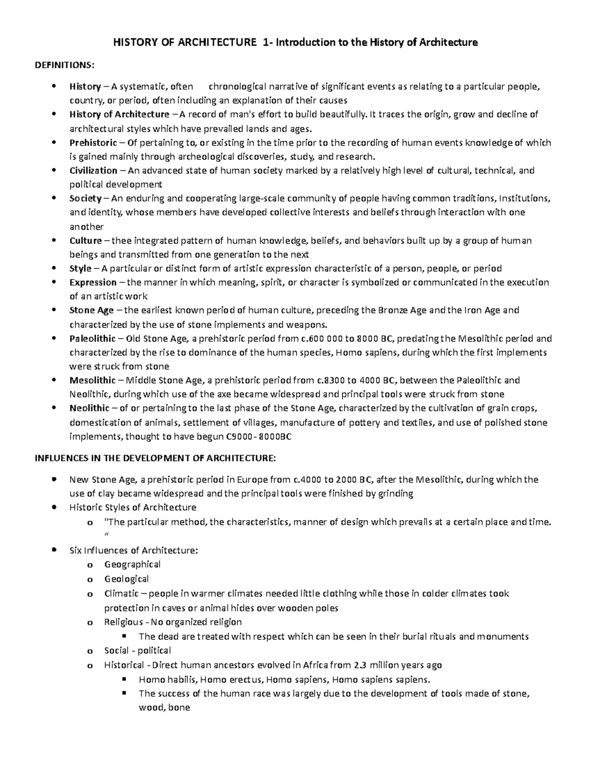 History of Architecture 1: An Introductory Overview and Definitions ...