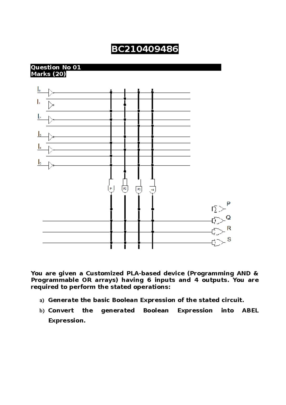 CS302 Digital Logic Design Assignment 1 Solution - Spring 2025 - Studocu
