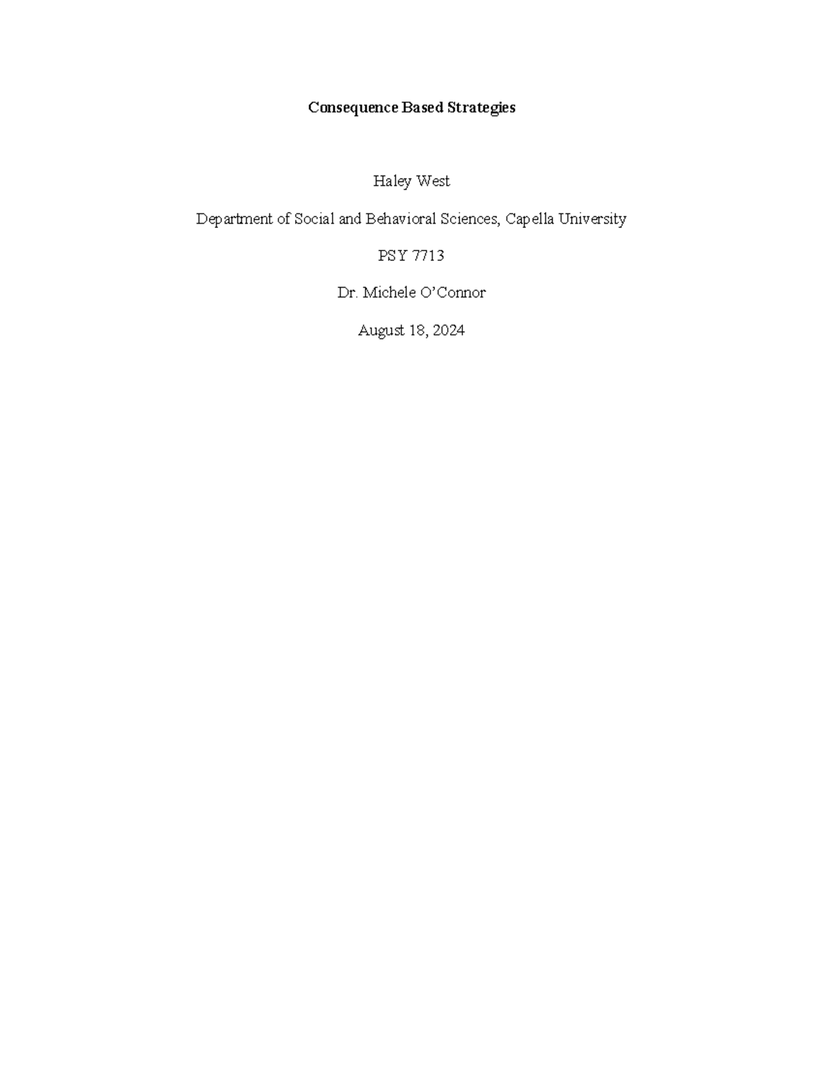 PSY7713 U6 - Consequence-Based Strategies for Managing Elopement in ...