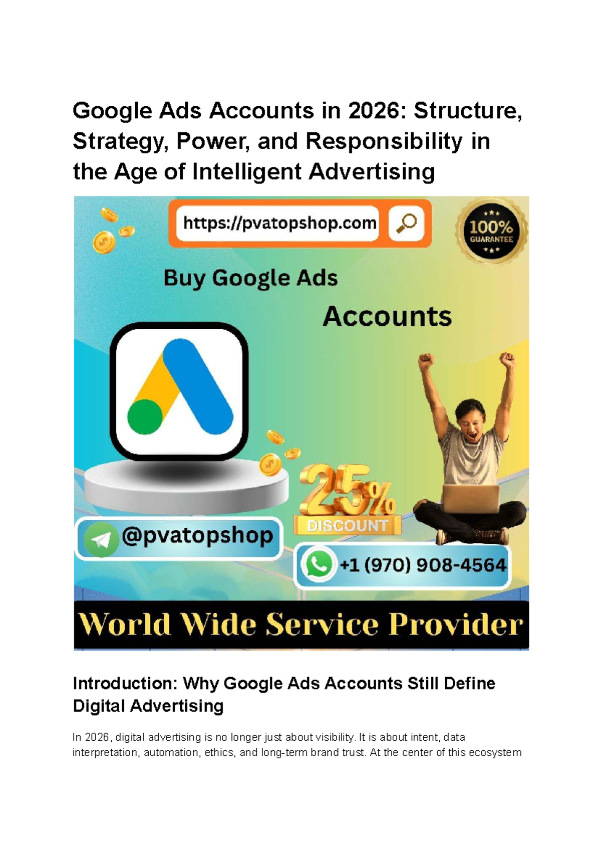 Google Ads Accounts in 2026: Benefits for Your Business Strategy - Studocu