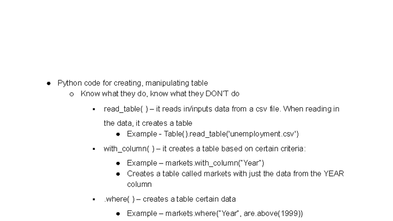 Final Exam Study Sheet for Python Programming (CS101) - Studocu