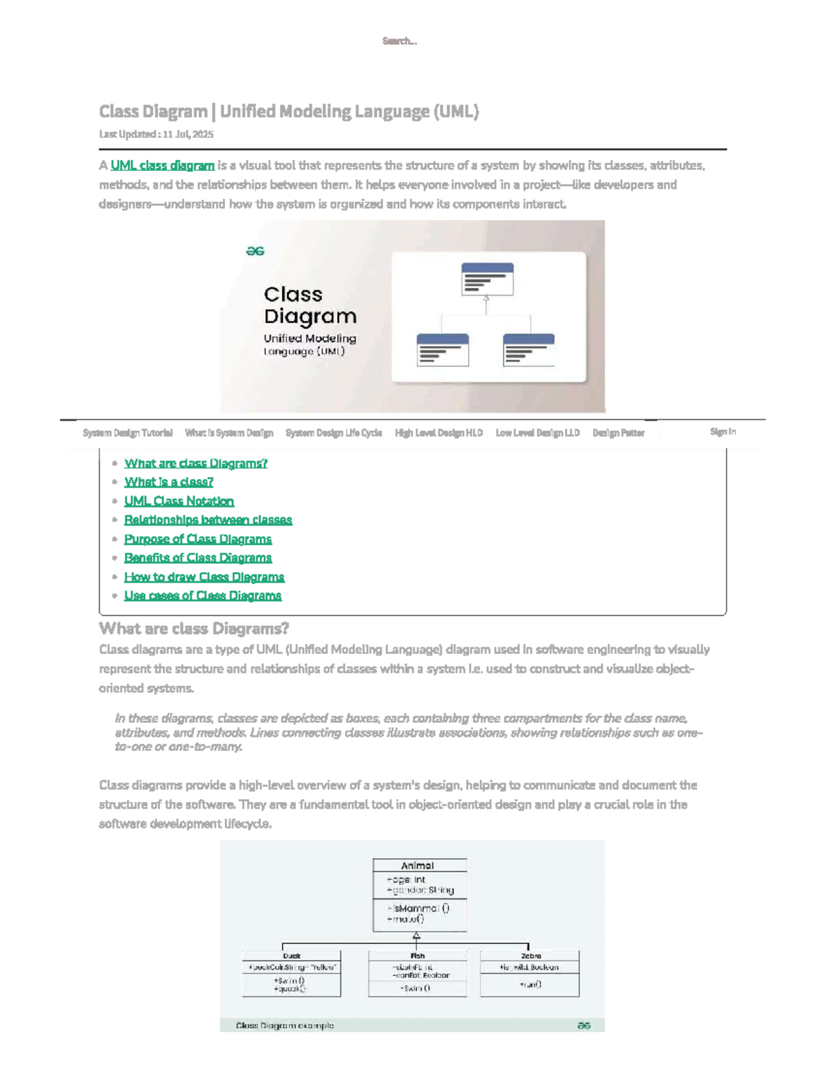 Class Diagram UML Overview and System Design Tutorial - Studocu