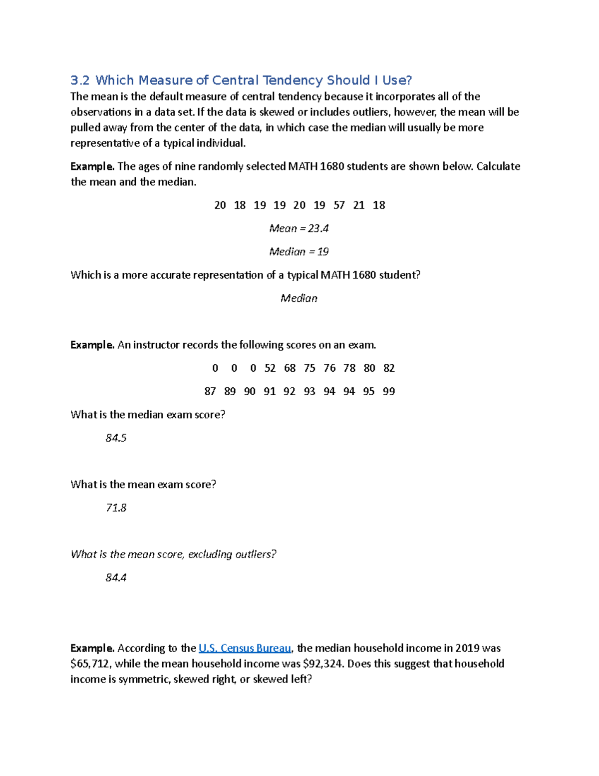 3.2 and part of 3 - Quartiles and Box Plots, Methods - 3 Which Measure ...