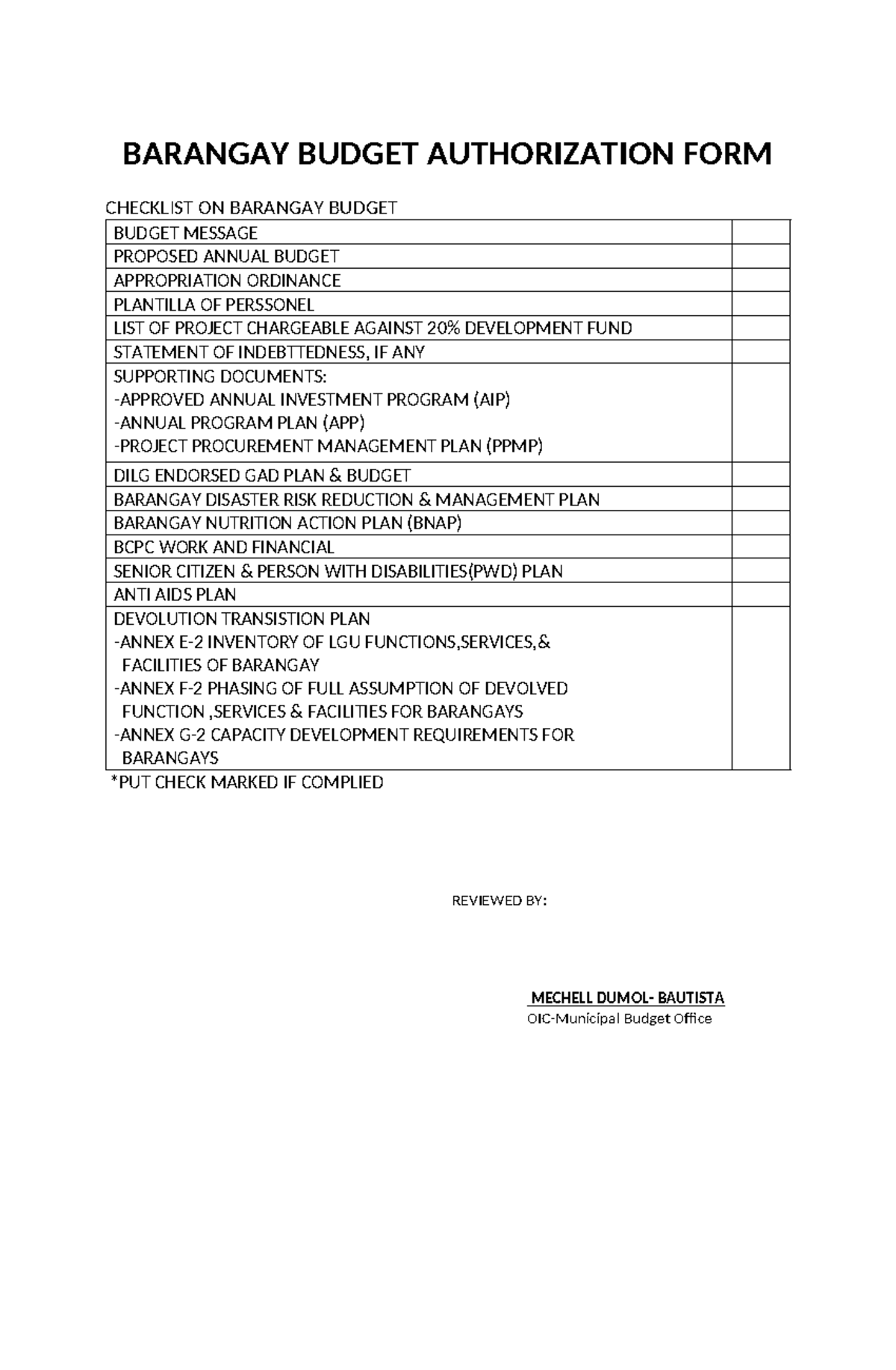 Barangay Budget Message & Appropriation Ordinance FY 2025 - STA CLARA ...