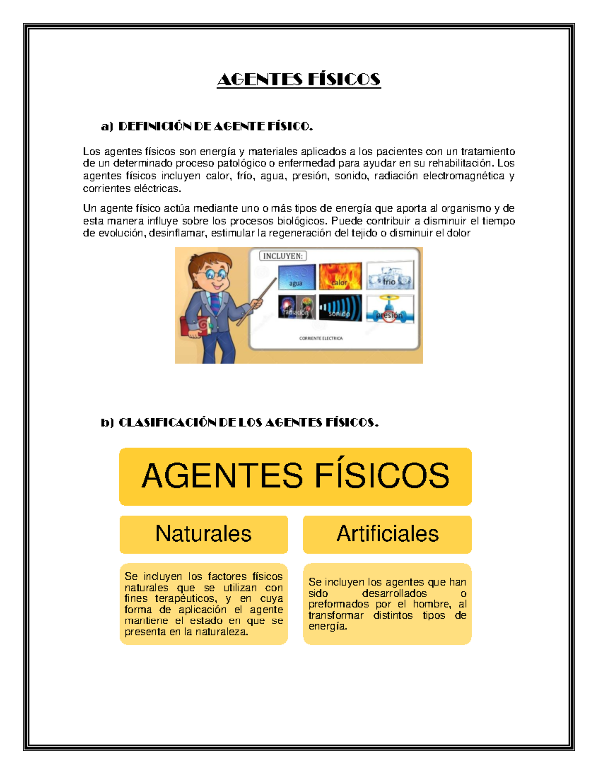 Generalidades de Agentes Físicos en Rehabilitación (FIS-101) - Studocu