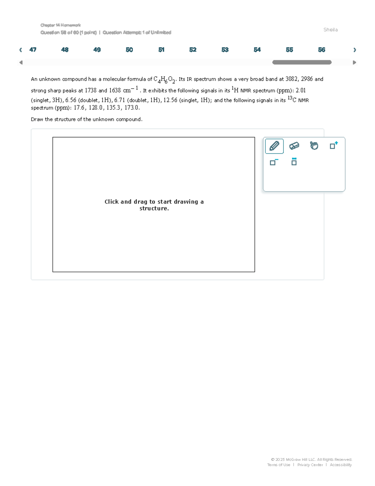 Chapter 14 Homework: Unknown Compound Analysis (C4H6O2) - Studocu