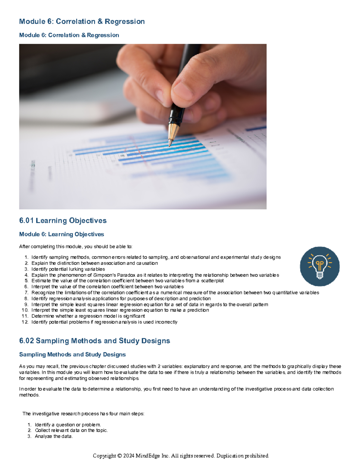 Module 6: Correlation & Regression Study Notes (2024) - Studocu