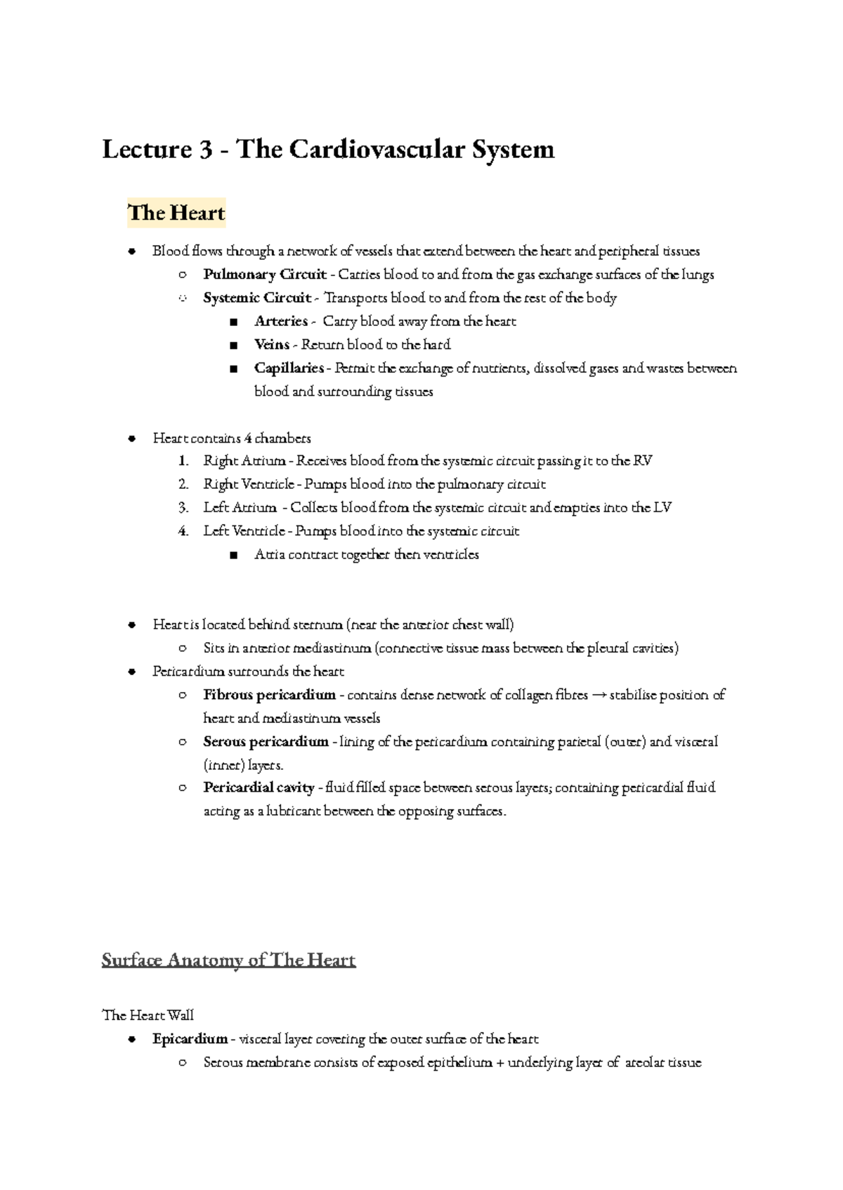 Human Anatomy and Physiology - Lecture 3: The Cardiovascular System ...