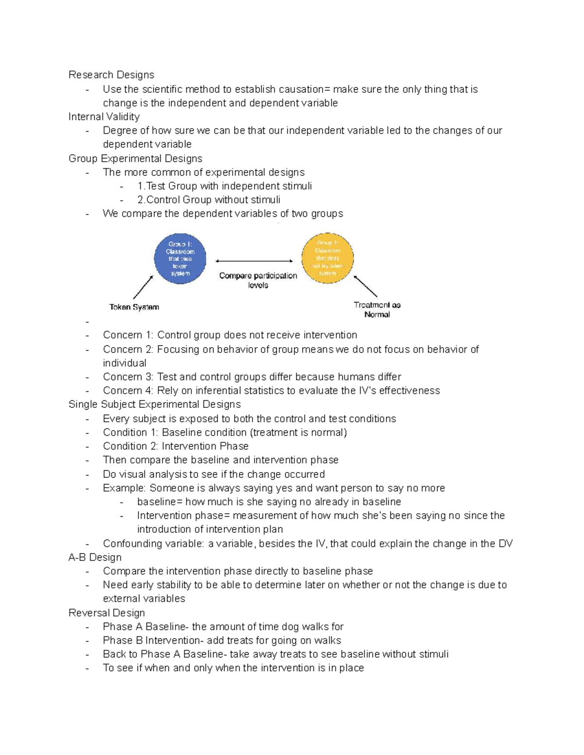 Learning and Behavior Research Designs - PSY 204 Week 4 Lecture Notes ...