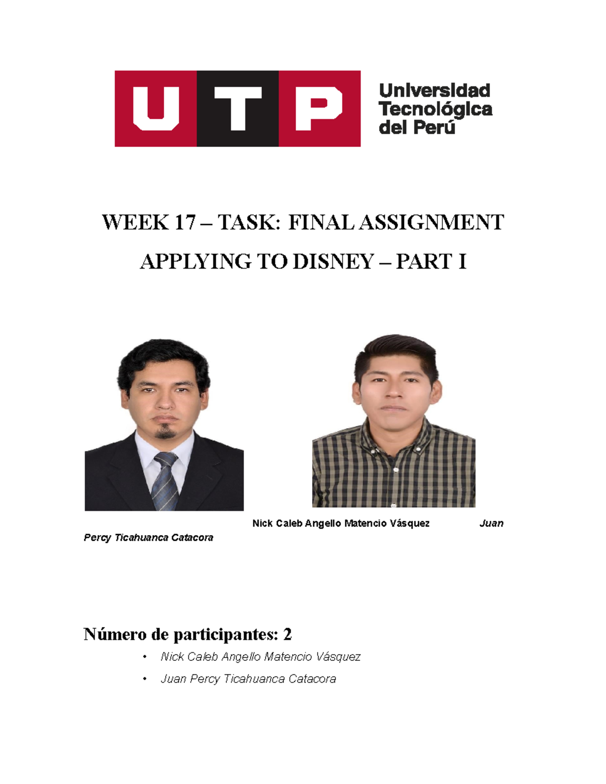 Tasksem 17 - tarea semana 17 - Inglés - WEEK 17 – TASK: FINAL ...