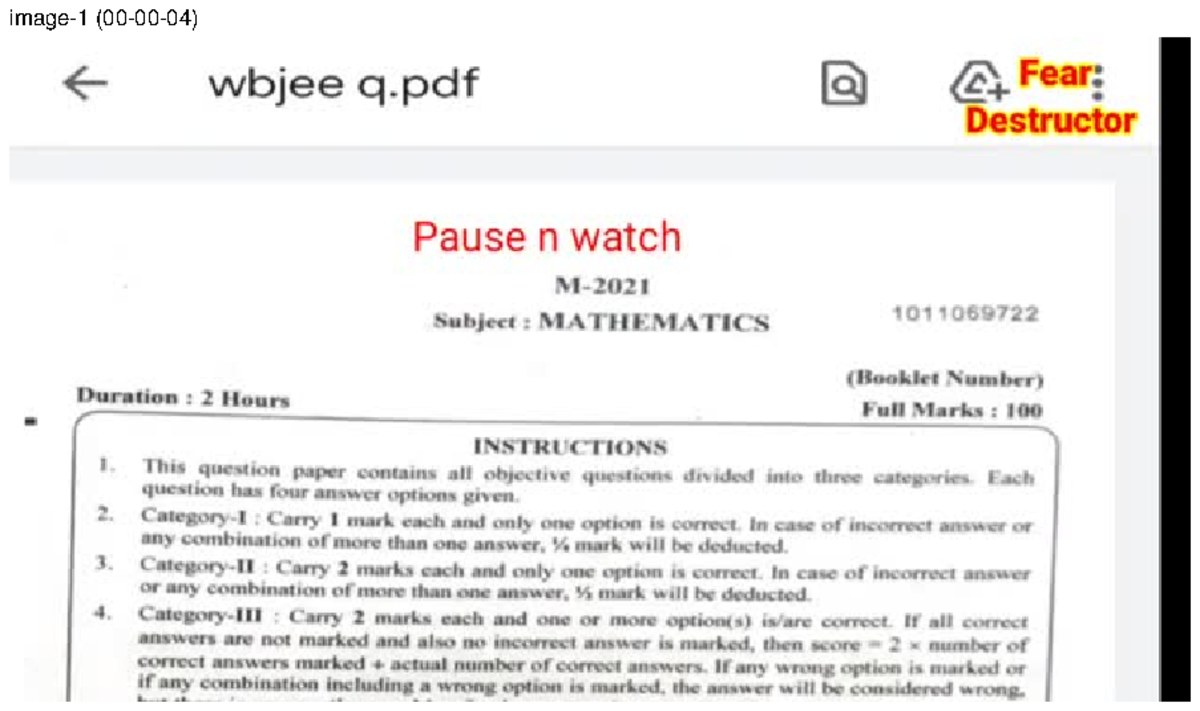 MATHEMATICS 1011069722 Final Exam Question Paper - Objective Type - Studocu