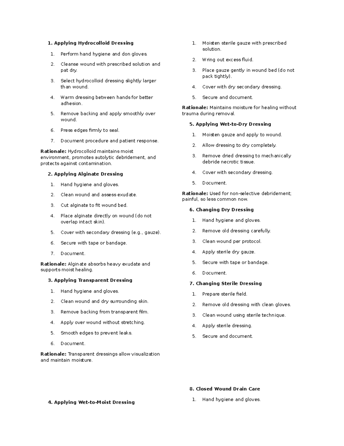 Step-by-Step Wound Care & Dressing Techniques (Nursing 101) - Studocu