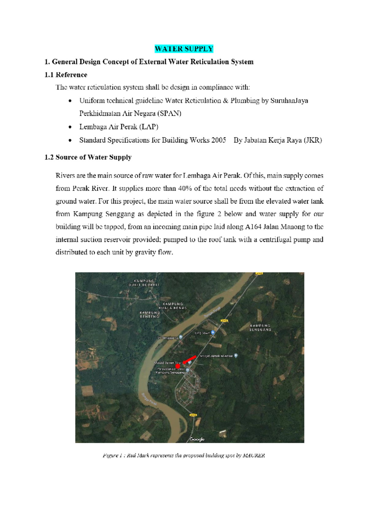 WATER SUPPLY 1: Design Concept for External Water Reticulation System ...