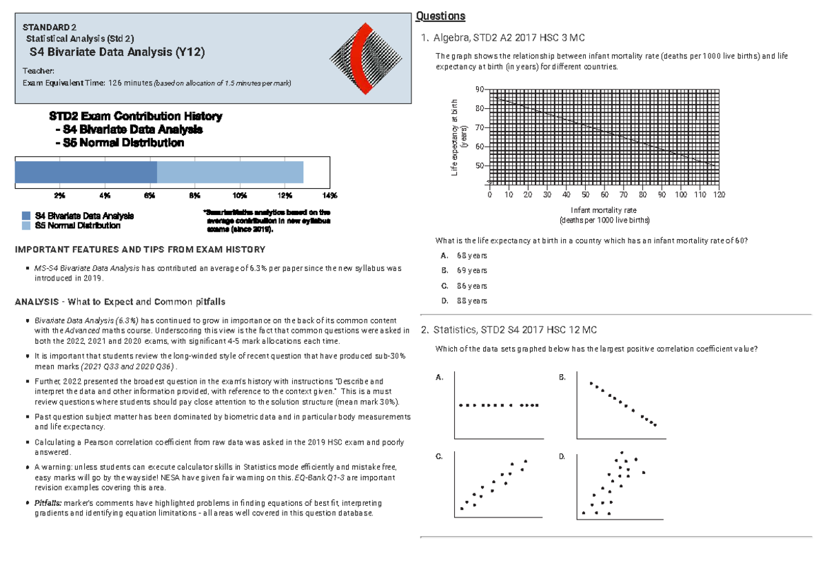 S4 - Bivariate Data Analysis: Insights from Statistical Relationships ...