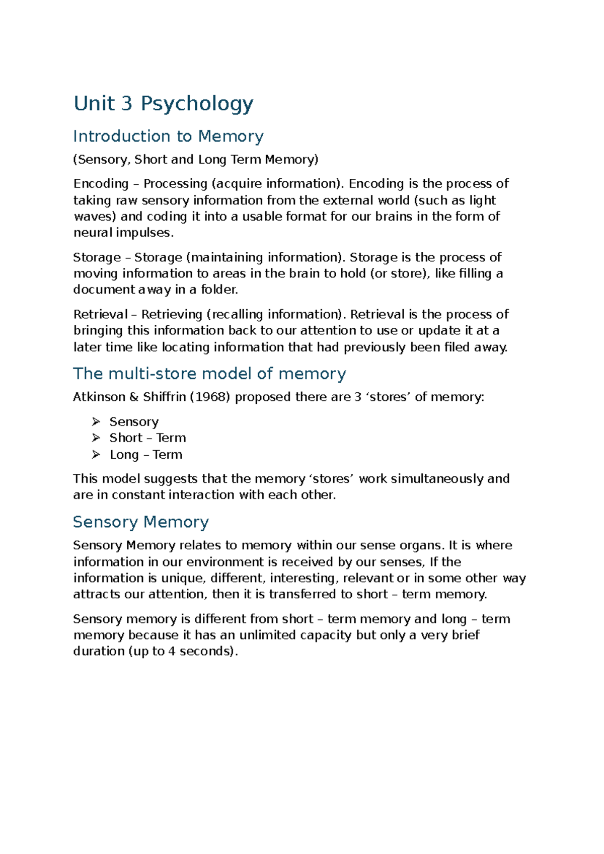Study Techniques: Context-Dependent Memory & Levels of Processing (PSY ...