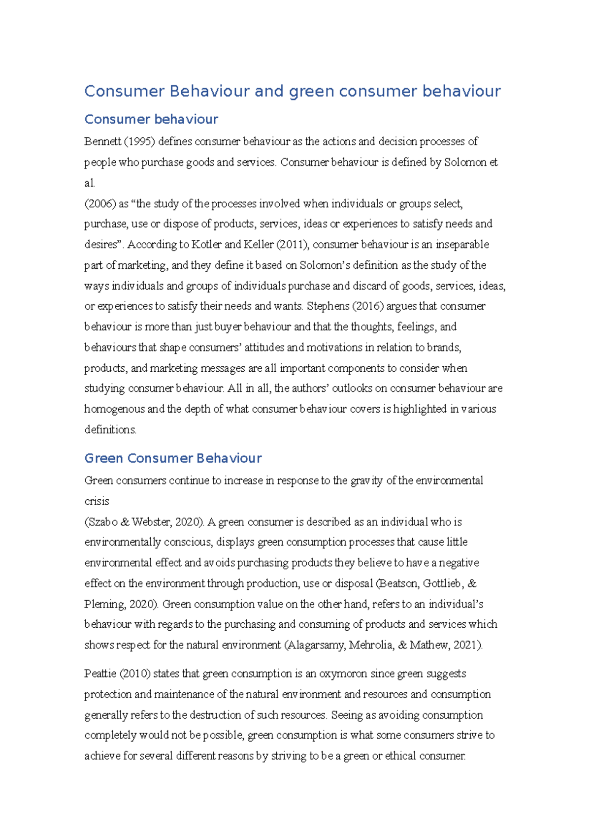 Consumer Behaviour: Understanding Green Consumer Patterns and Trends ...