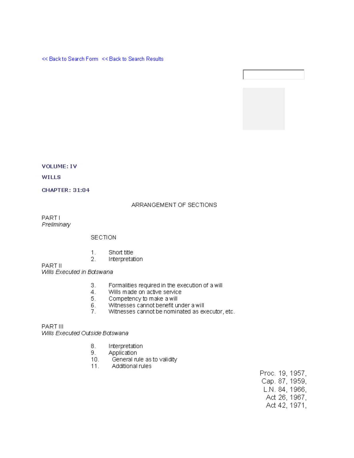Wills Act - Volume IV, Chapter 31:04 Overview and Provisions - Studocu