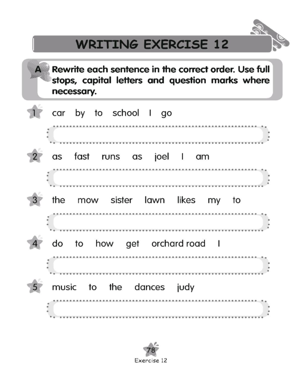 Conquer Creative Writing: Exercise 12 Sentence Reordering and Story ...
