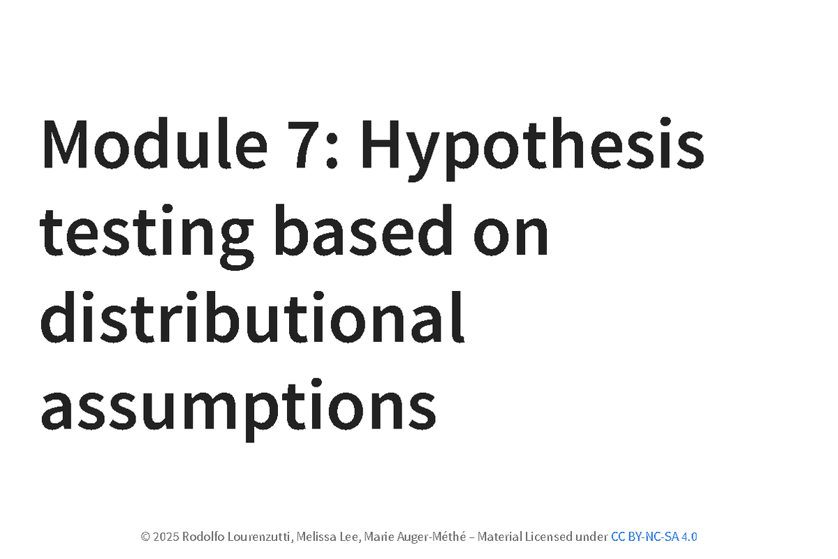 Module 7: Hypothesis Testing & Normality Assumptions (2025) - Studocu