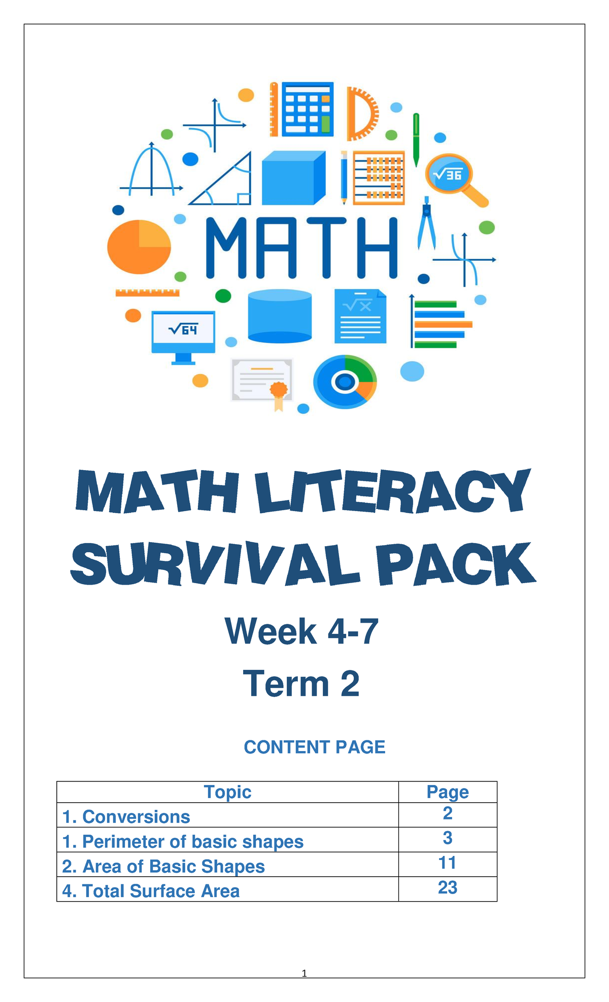 Survival Guide: Area, Perimeter & TSA Concepts (Math 101) - Studocu