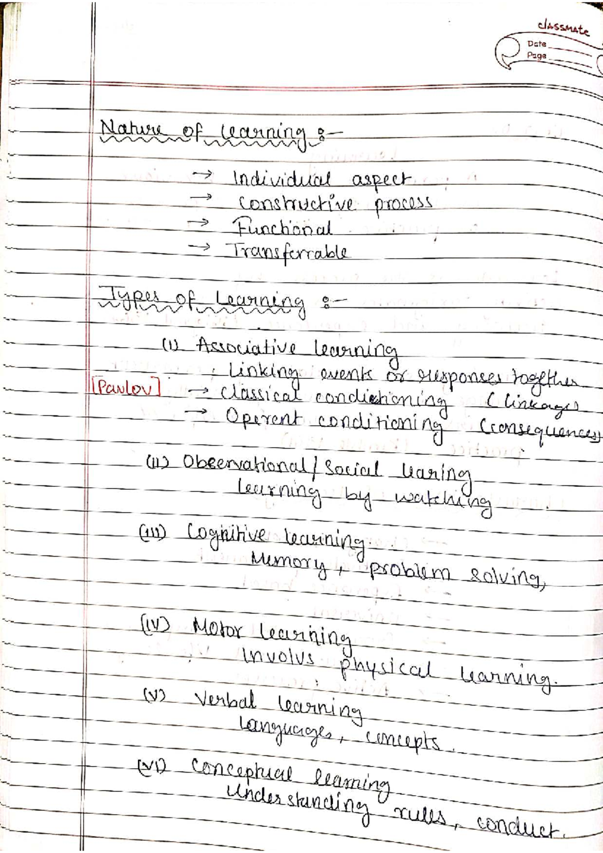 Learning Theories: Classical & Operant Conditioning (PSY101) - Studocu