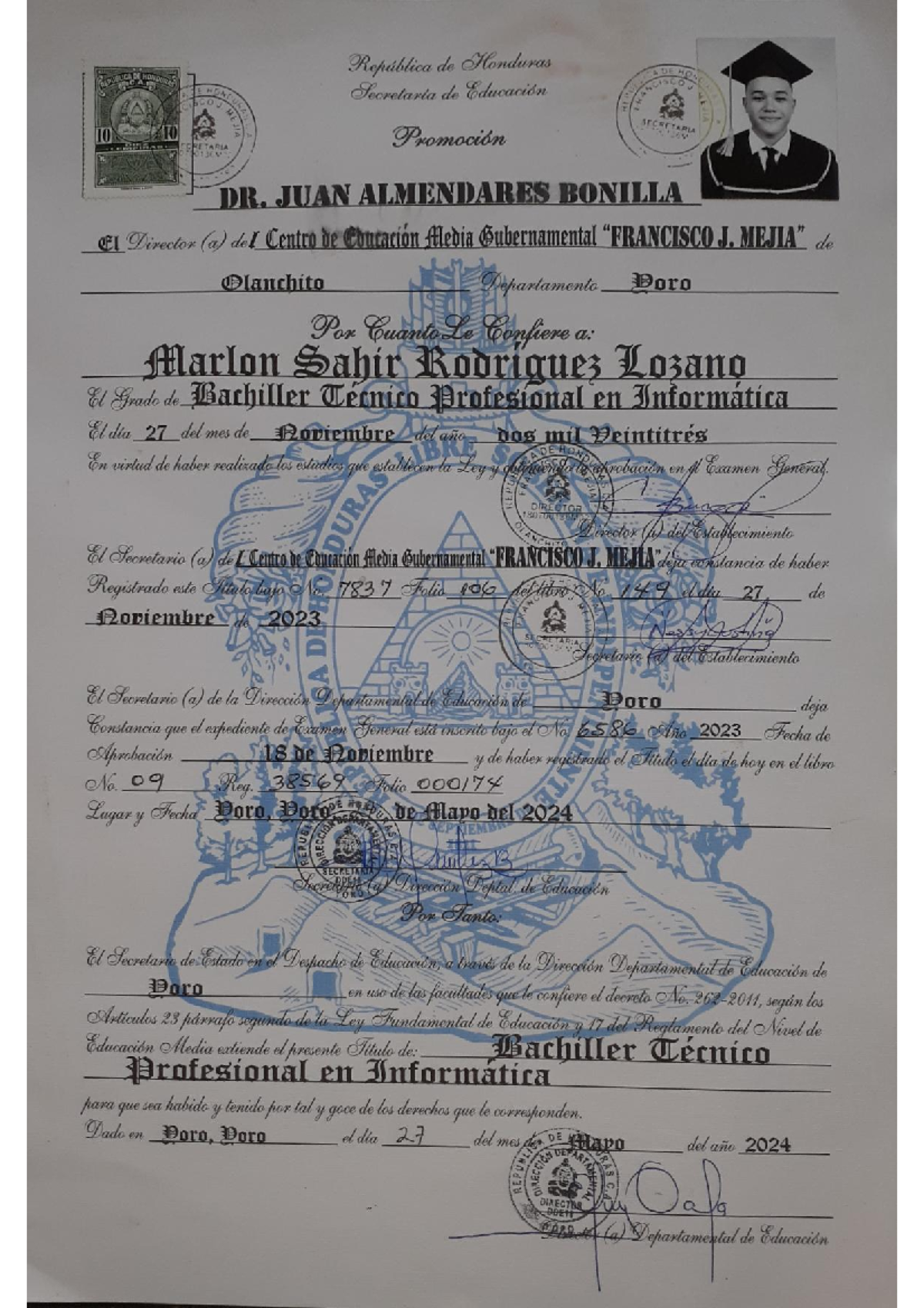 Título: Título de Bachiller Técnico Profesional en Informática - 2023 ...