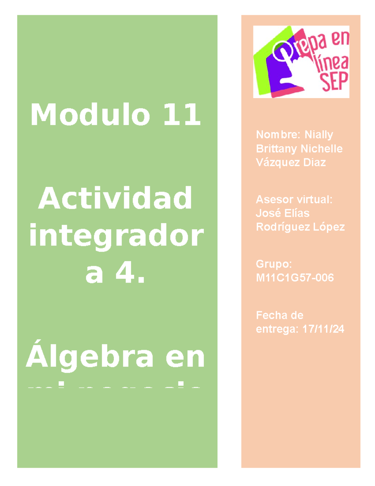 Vazquez Diaz Nially M11S2AI4 - Modulo 11 Actividad integrador a 4 ...