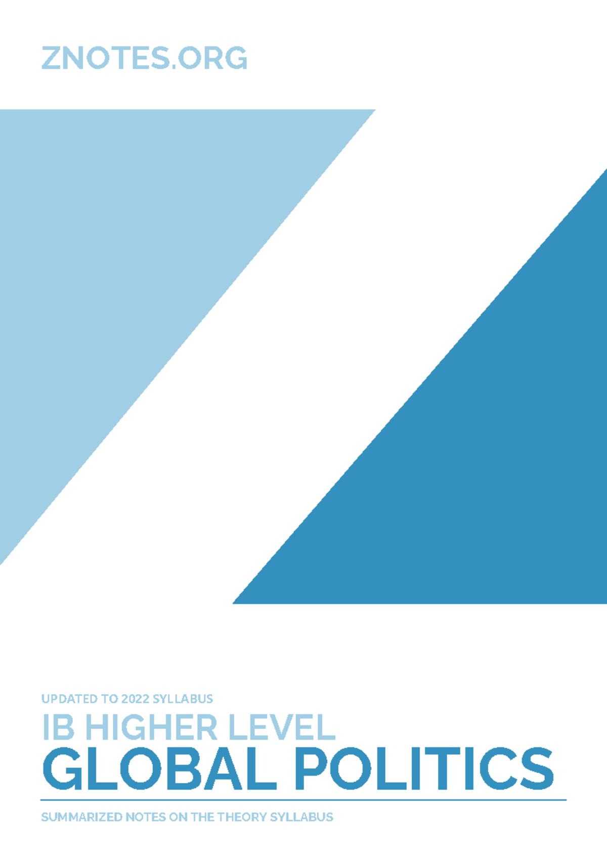 Ib higher level global politics revision - ZNOTES ####### SUMMARIZED ...