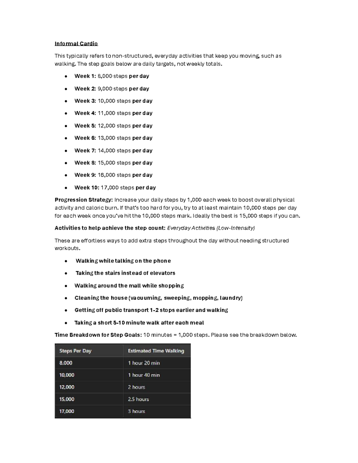 Cardio Workout Plan 2025: Daily Step Goals & Heart Rate Zones Guide ...