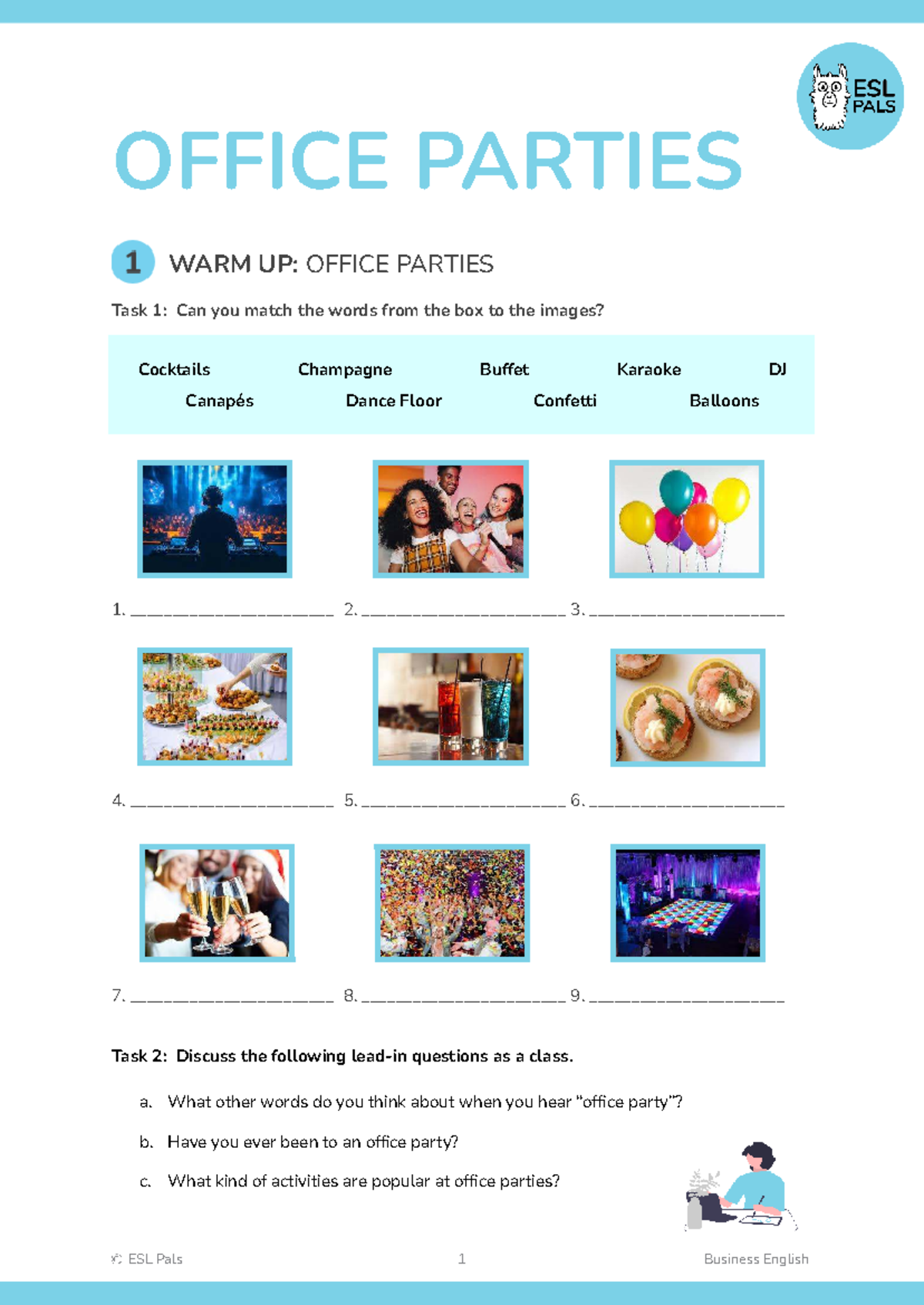 ESL 1-8 Business English: Understanding Office Parties and Etiquette ...