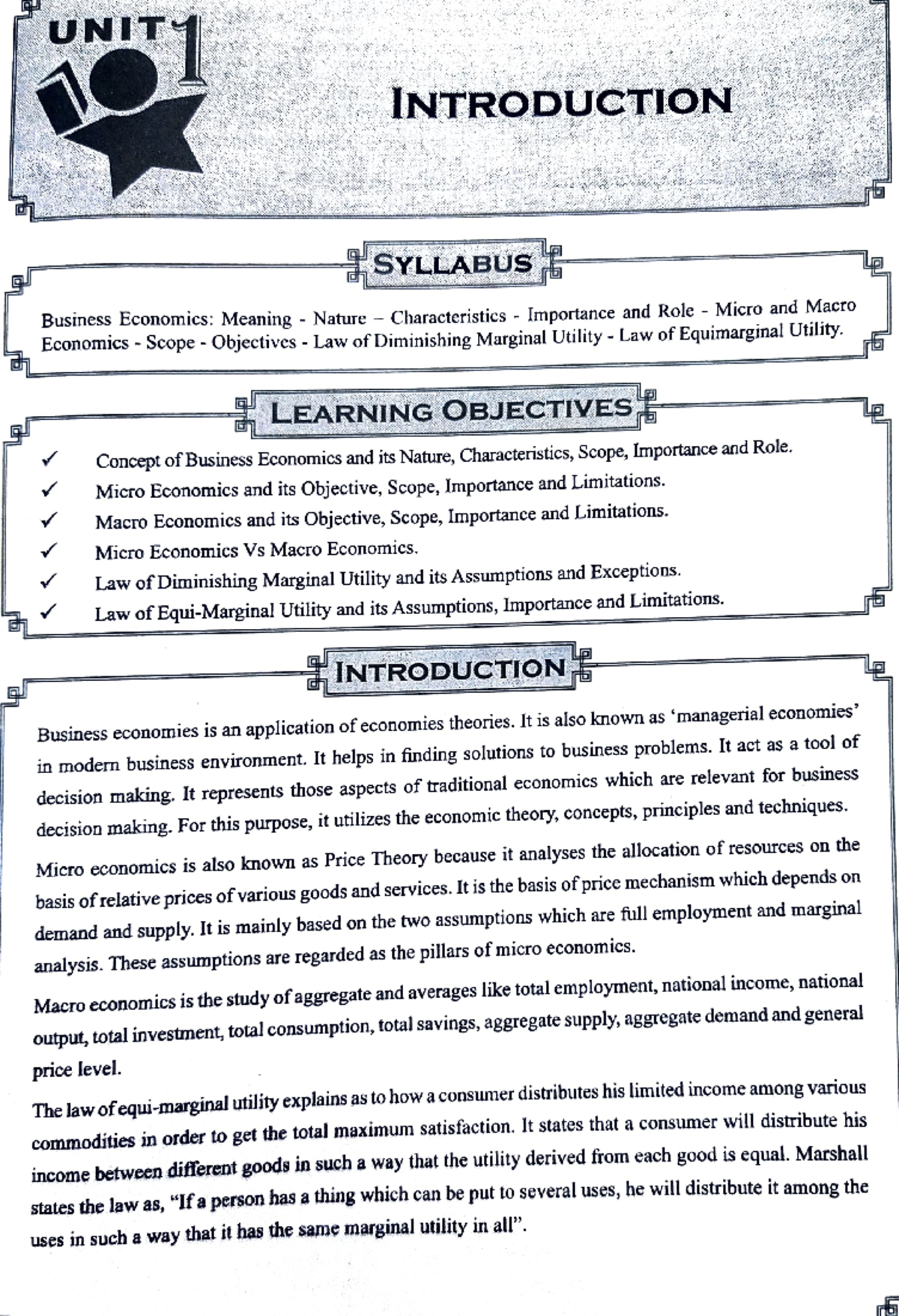 Unit-1 Business Economics - Studocu