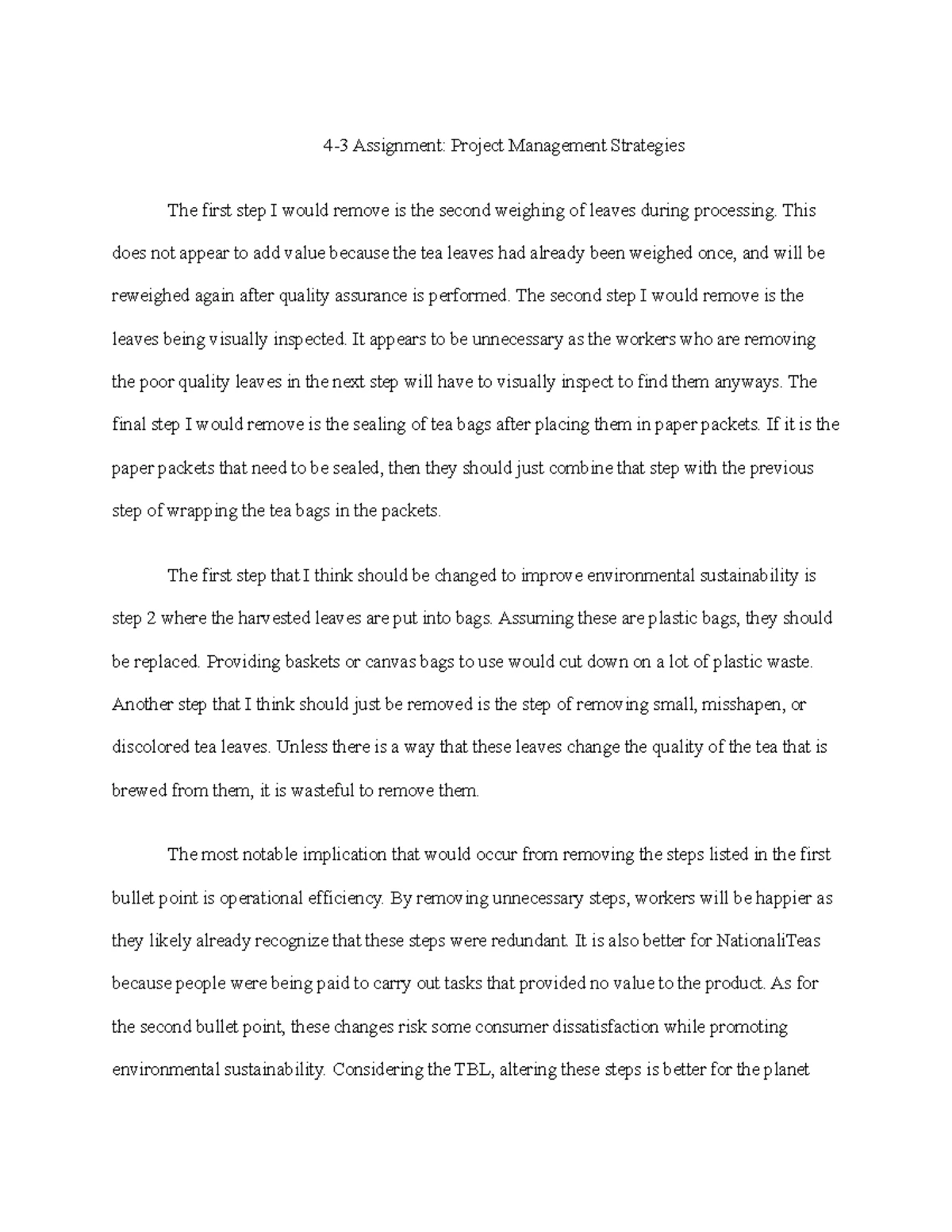 QSO321 Module 4 Assignment - Project Management Strategies Stacy Eichelberger Southern New ...