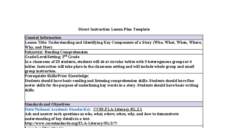 C365 Language Arts Instruction and Intervention Task 1 Daughtry ...