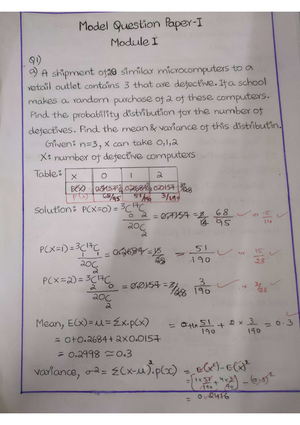 BCS301 Model Question Paper 1 with Solutions - Model Question Paper-I ...