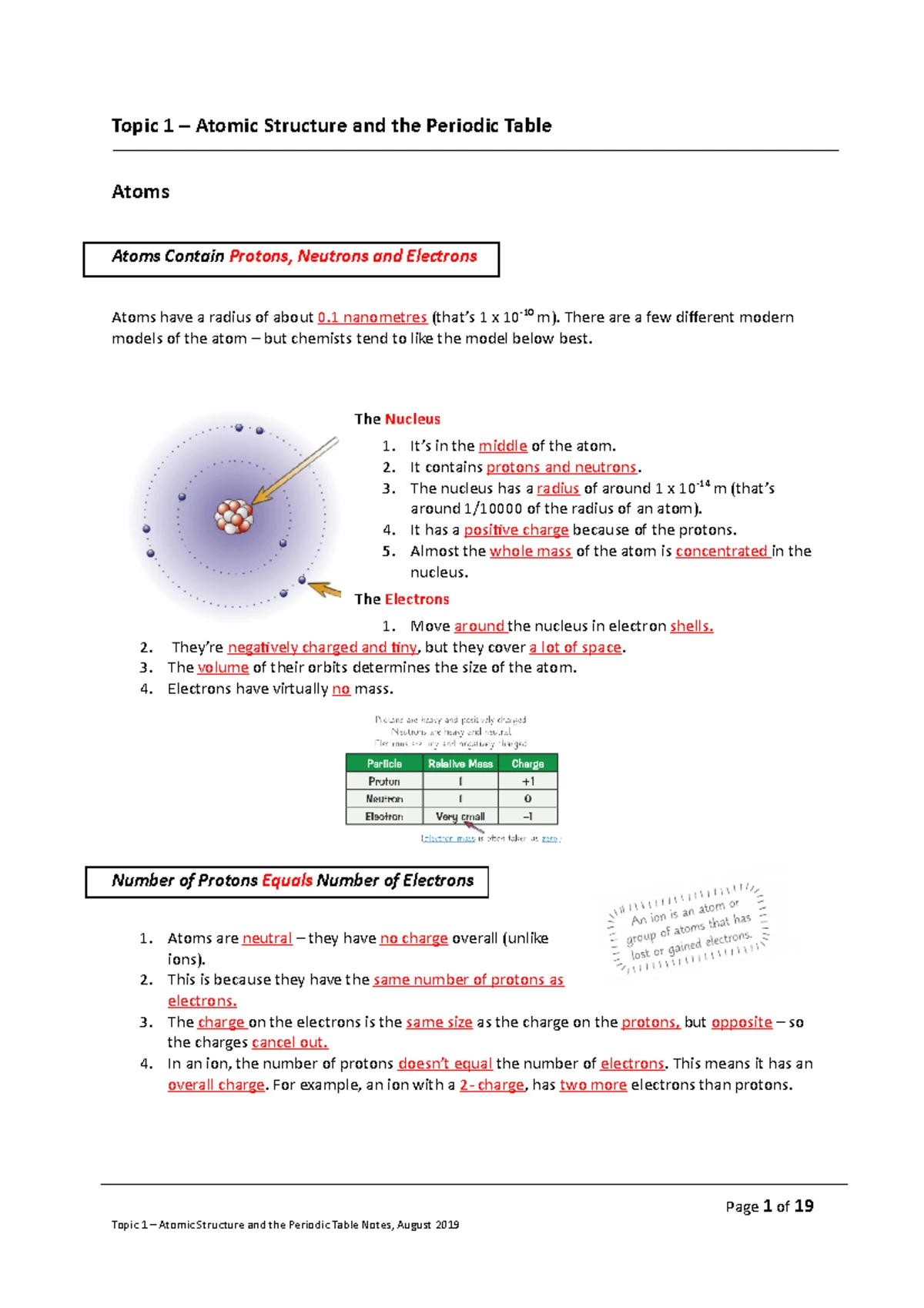 AQA GCSE Chemistry (8462) formula and data sheet to learn - Studocu