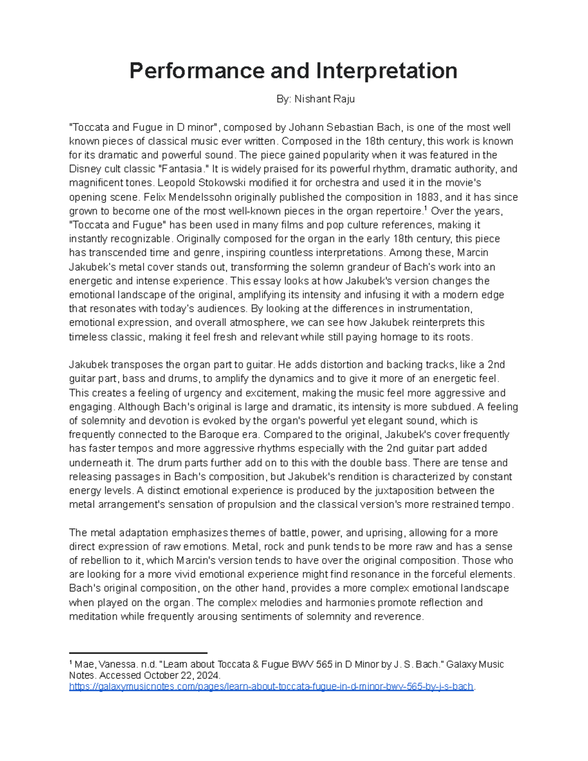 Performance and interpretation essay - Performance and Interpretation ...