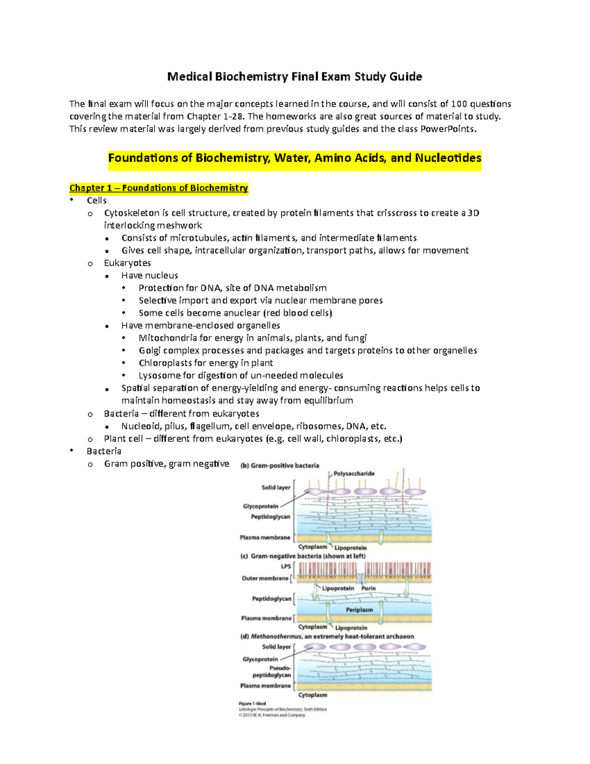 Medical Biochemistry Final Exam Study Guide (MBC 301) - Studocu