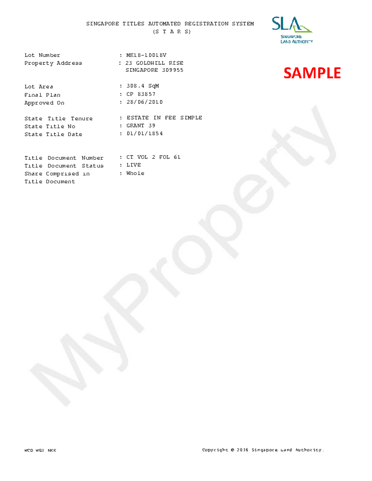 PSSRS100A: Comprehensive Land Register Search Report Sample - Studocu