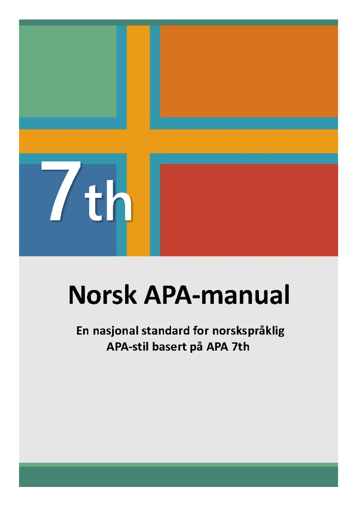 Norsk APA 7-manual (2021): En omfattende guide for sitering og referanser - Studocu