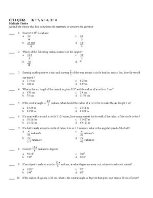 MHF4U Formula Sheet - Jensen Math - Studocu
