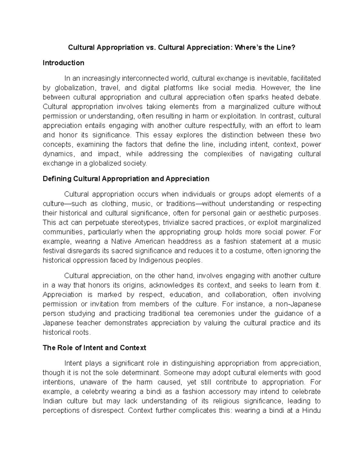 Cultural Appropriation vs. Appreciation: Understanding the Distinction ...