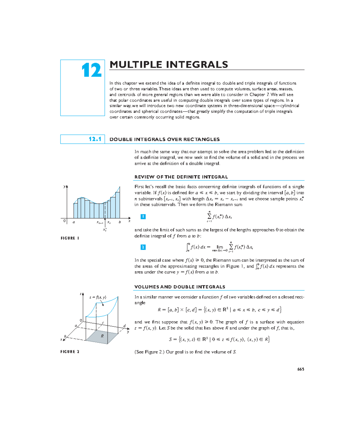 Math work ch - math work - DOUBLE INTEGRALS OVER RECTANGLES In much the same way that our ...