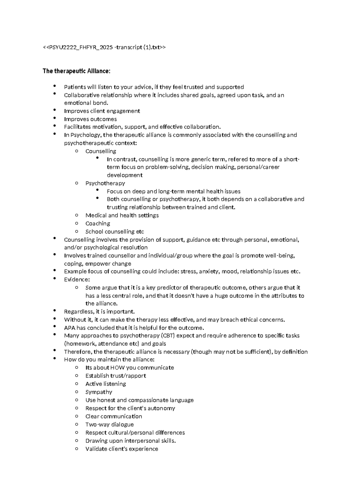 Therapeutic Alliance & Skilled Helper Model: Enhancing Client Support ...