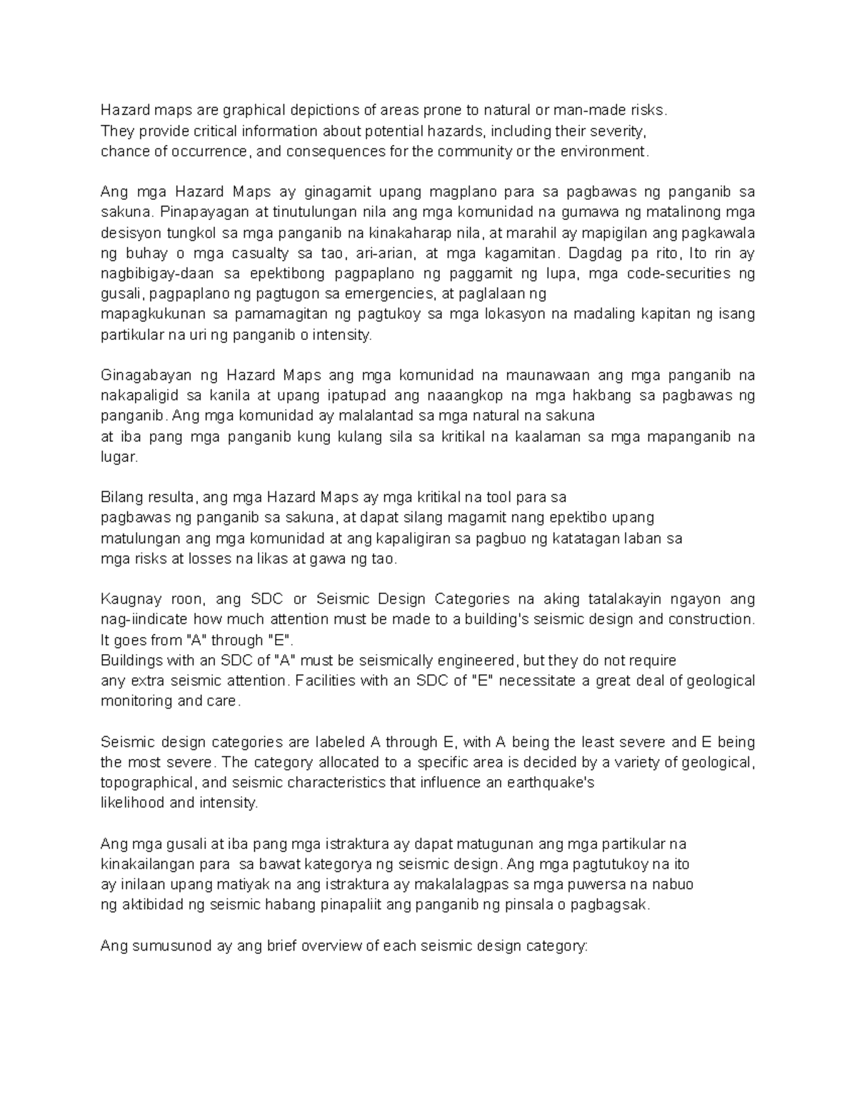 Hazard Maps and SDC: Understanding Risks and Seismic Design Categories ...